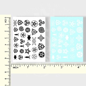 WICCAN Nail Decals | Double Pack | 60 Mixed Witch Nails Symbols Goddess ...