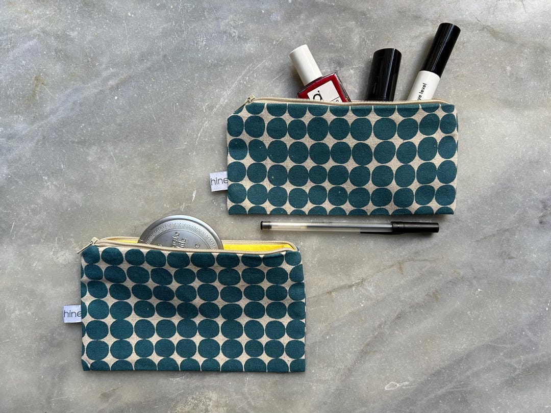 Cosmetic Bag Dots Blue, Make-up Bag, Beauty, Makeup Bag, Toiletry Bag ...