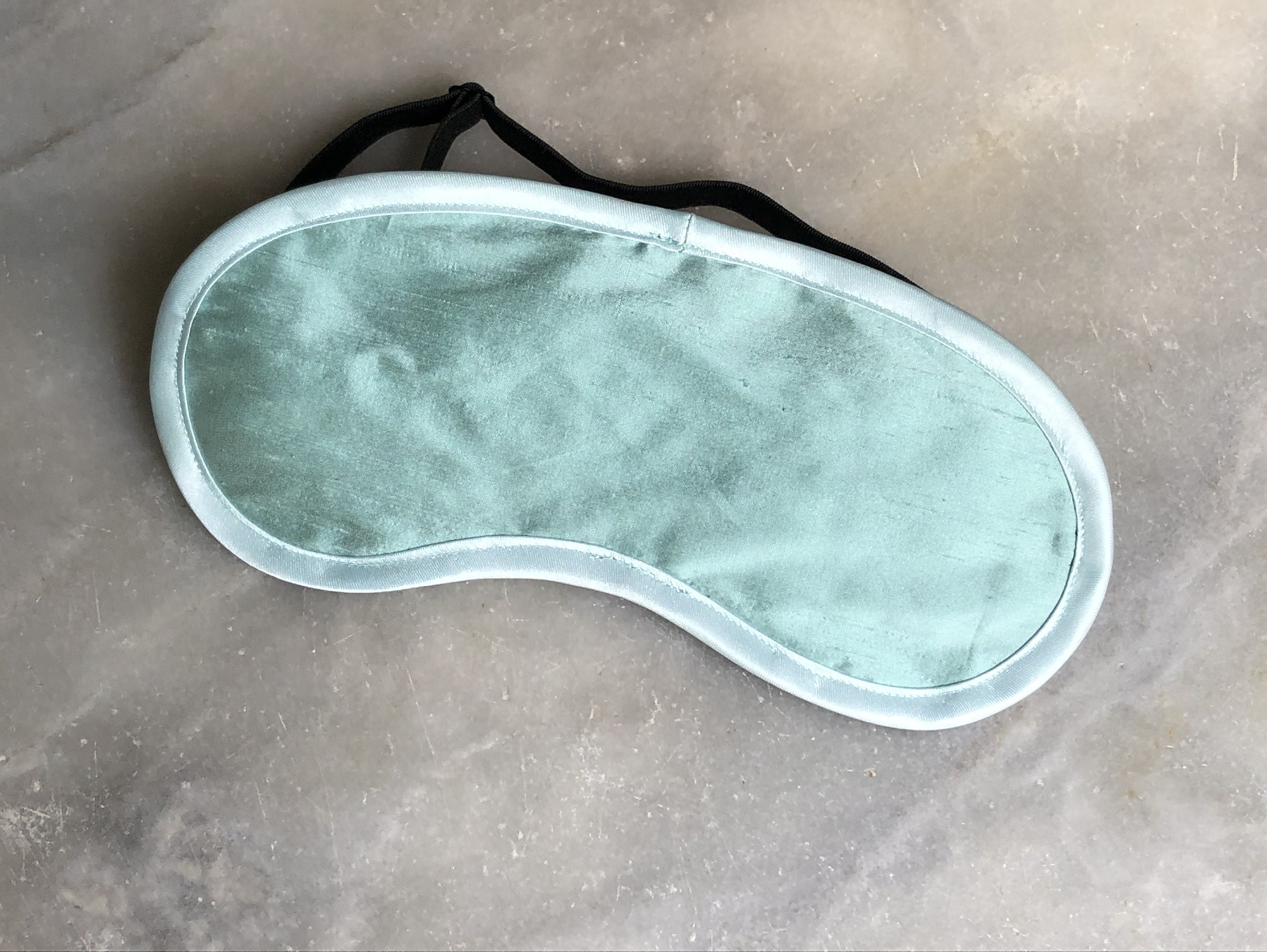 Sleeping Mask From Silk Mintcoloured Water Green Sleep Mask - Etsy UK