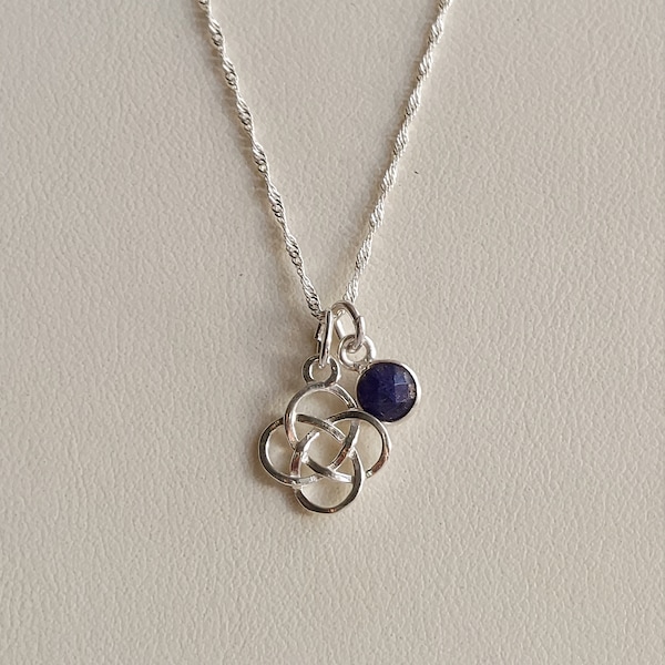 Celtic Knot Sapphire Necklace - Etsy