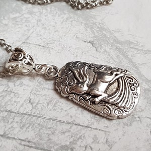 Jumping Hare Rabbit Pendant Necklace. Nature Themed Necklace ...