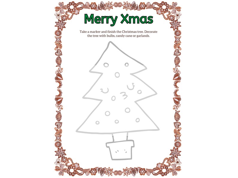 Children's Christmas Activity Book 55 Pages of Fun, Maze's, Christmas ...