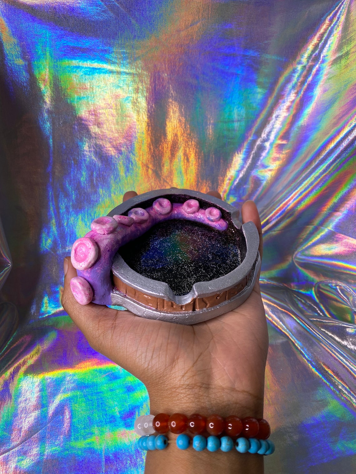 Octopus Clay Ashtray Handmade, Gift for Stoner, Trinket Dish - Etsy