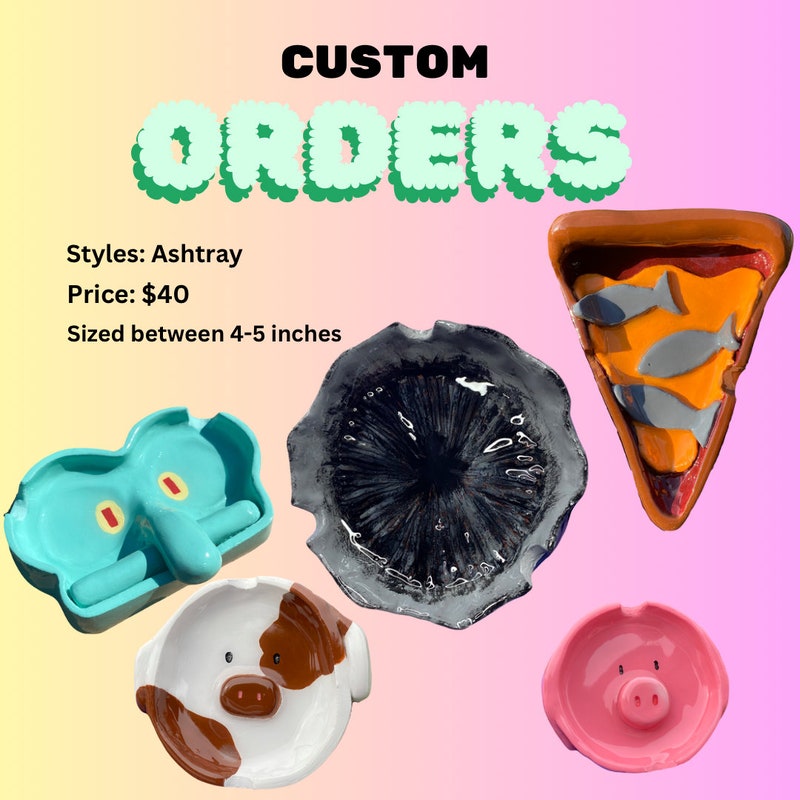 Cute Clay Ashtrays - Etsy