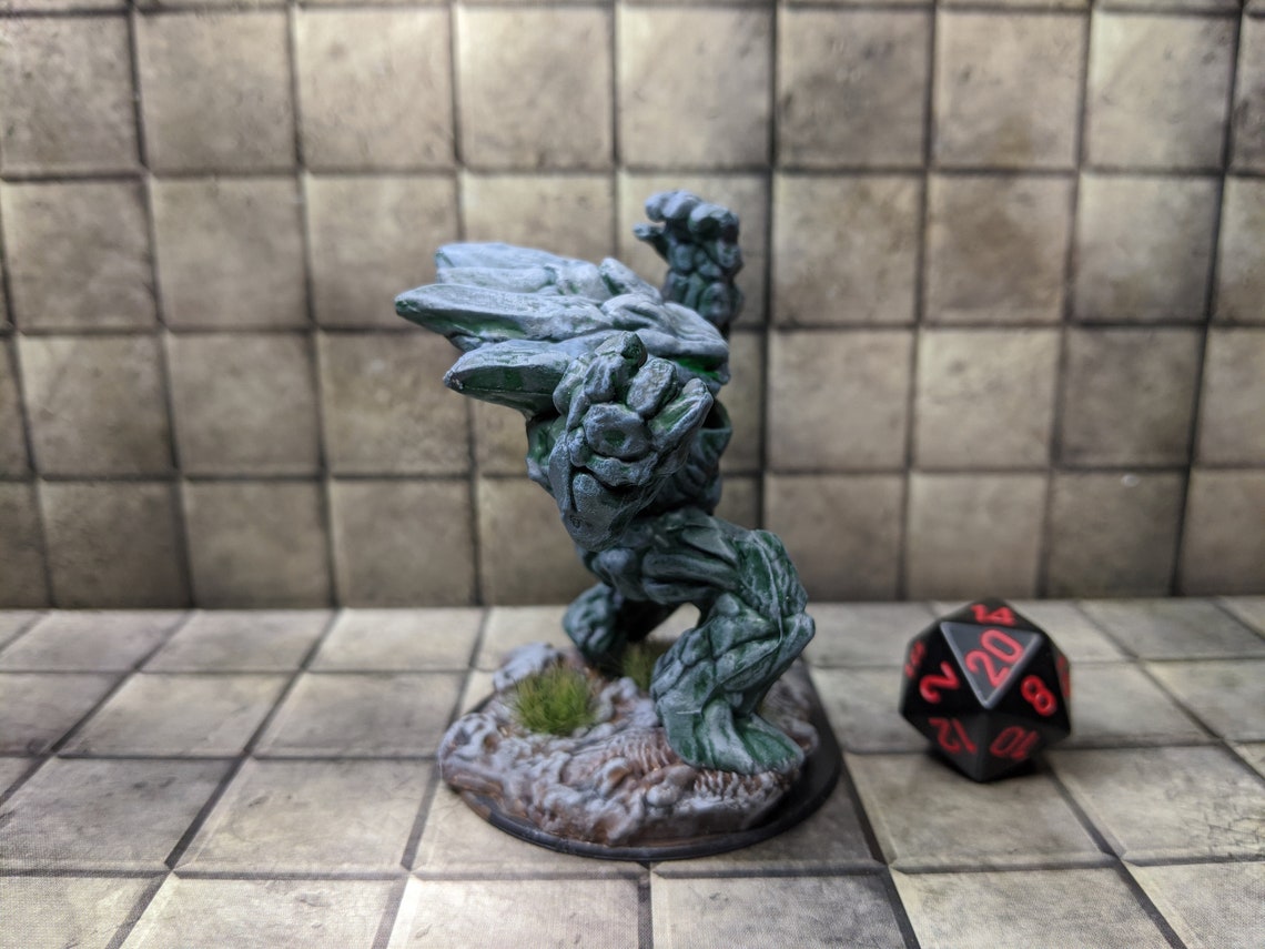 Earth Elemental Miniature Dungeons and Dragons Pathfinder | Etsy