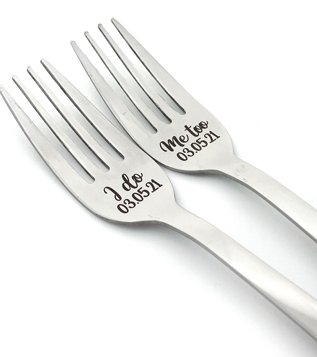 Personalized Wedding Forks: I Do Me Too Cake Forks - Custom Date ...