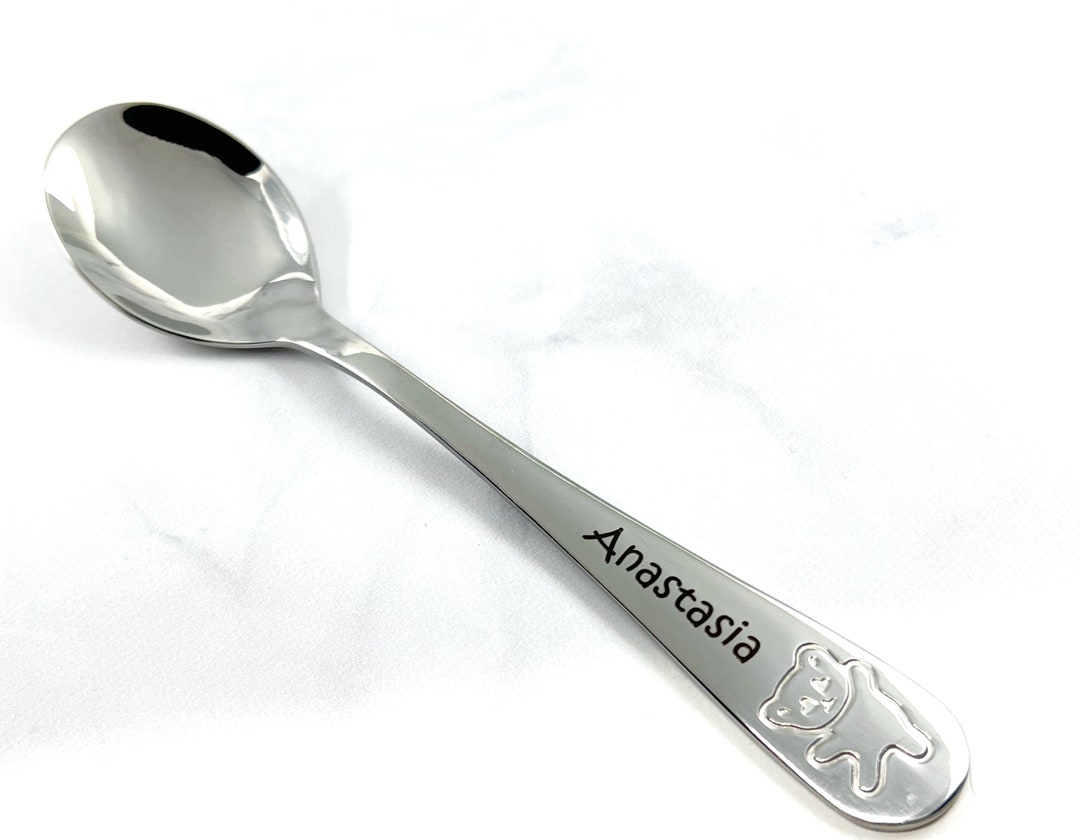 Personalized Stainless Steel Child's Spoon, Customized Toddler Spoon ...
