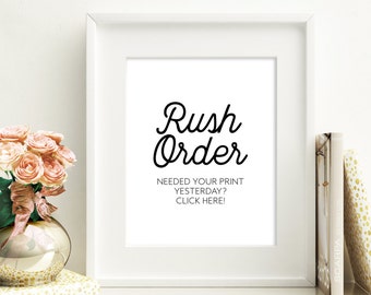 Rush order fee | Etsy
