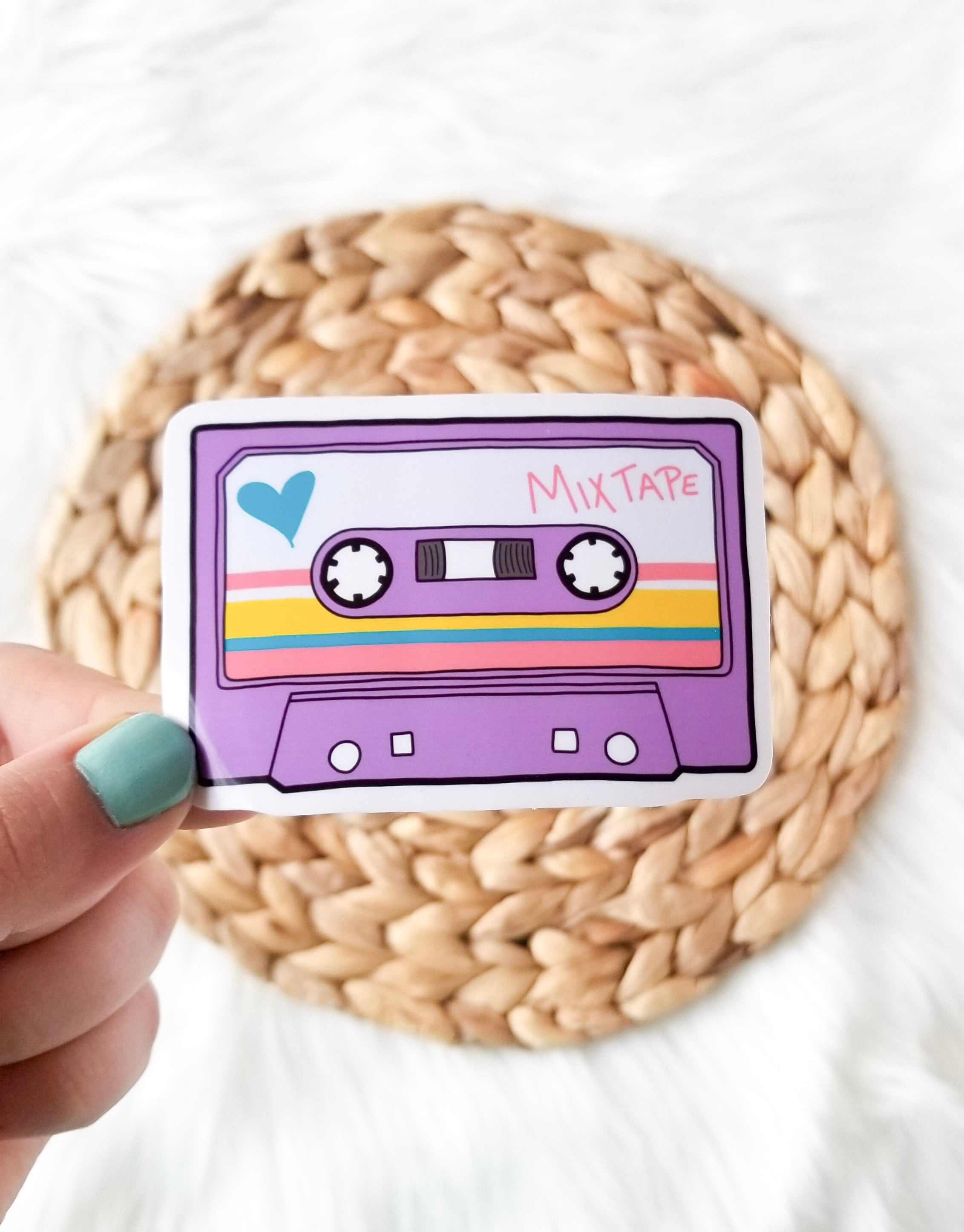 Cassette Tape Sticker Mix Tape Sticker Cute Vinyl Sticker - Etsy Denmark