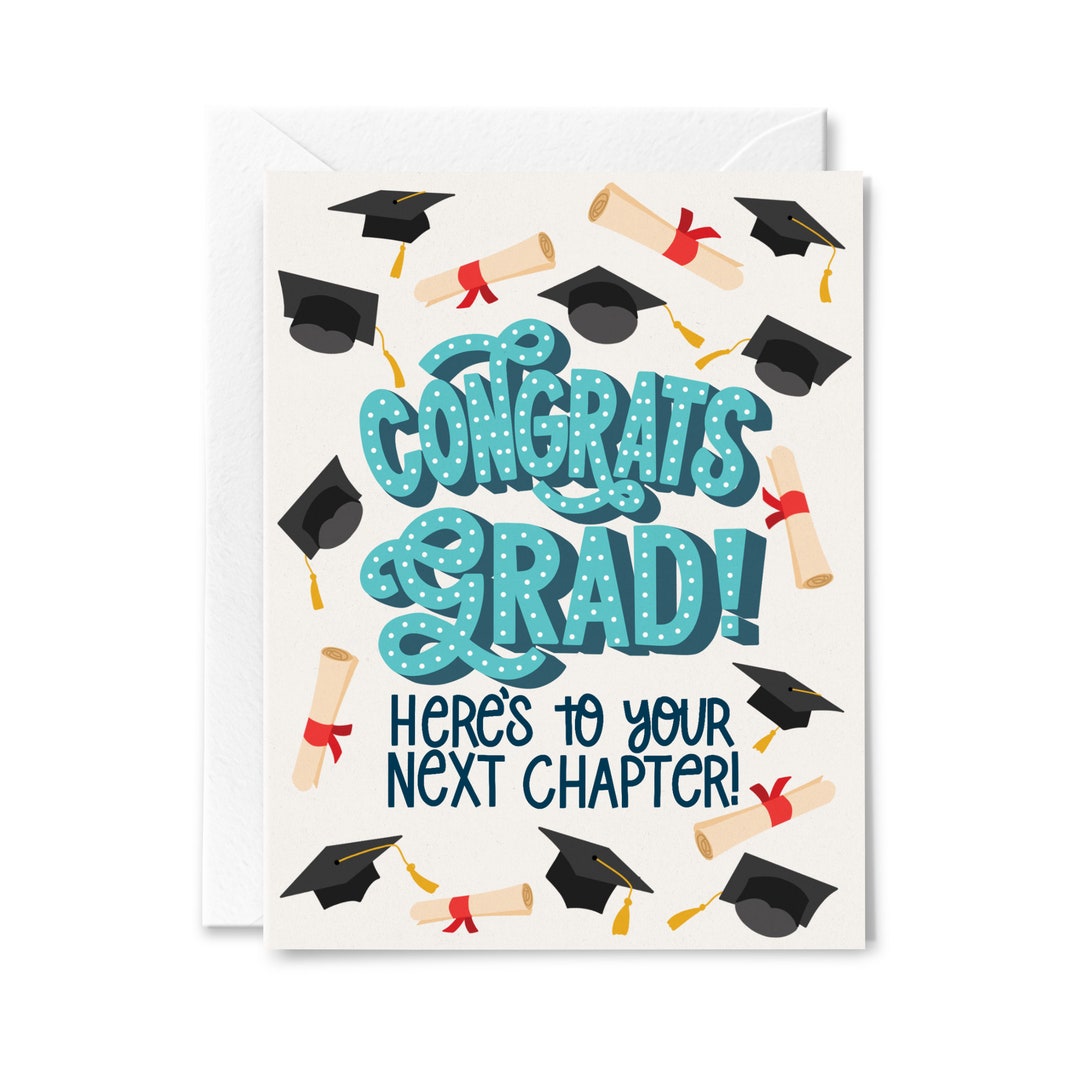 Graduation Cap Card Cute Graduation Card Congrats Grad - Etsy