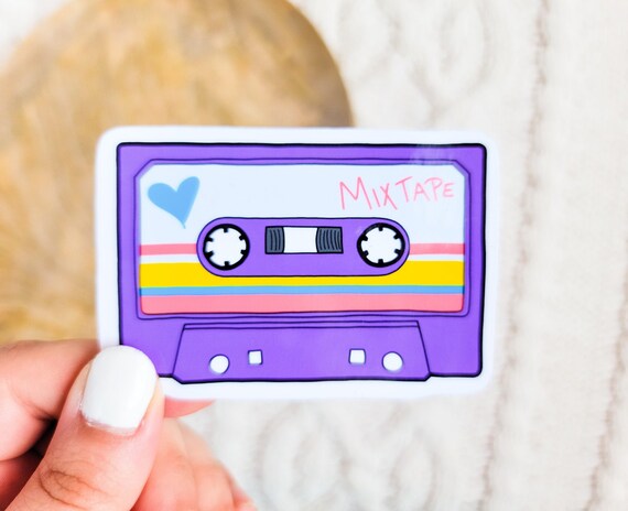 Cassette Tape Sticker Mix Tape Sticker Cute Vinyl Sticker | Etsy