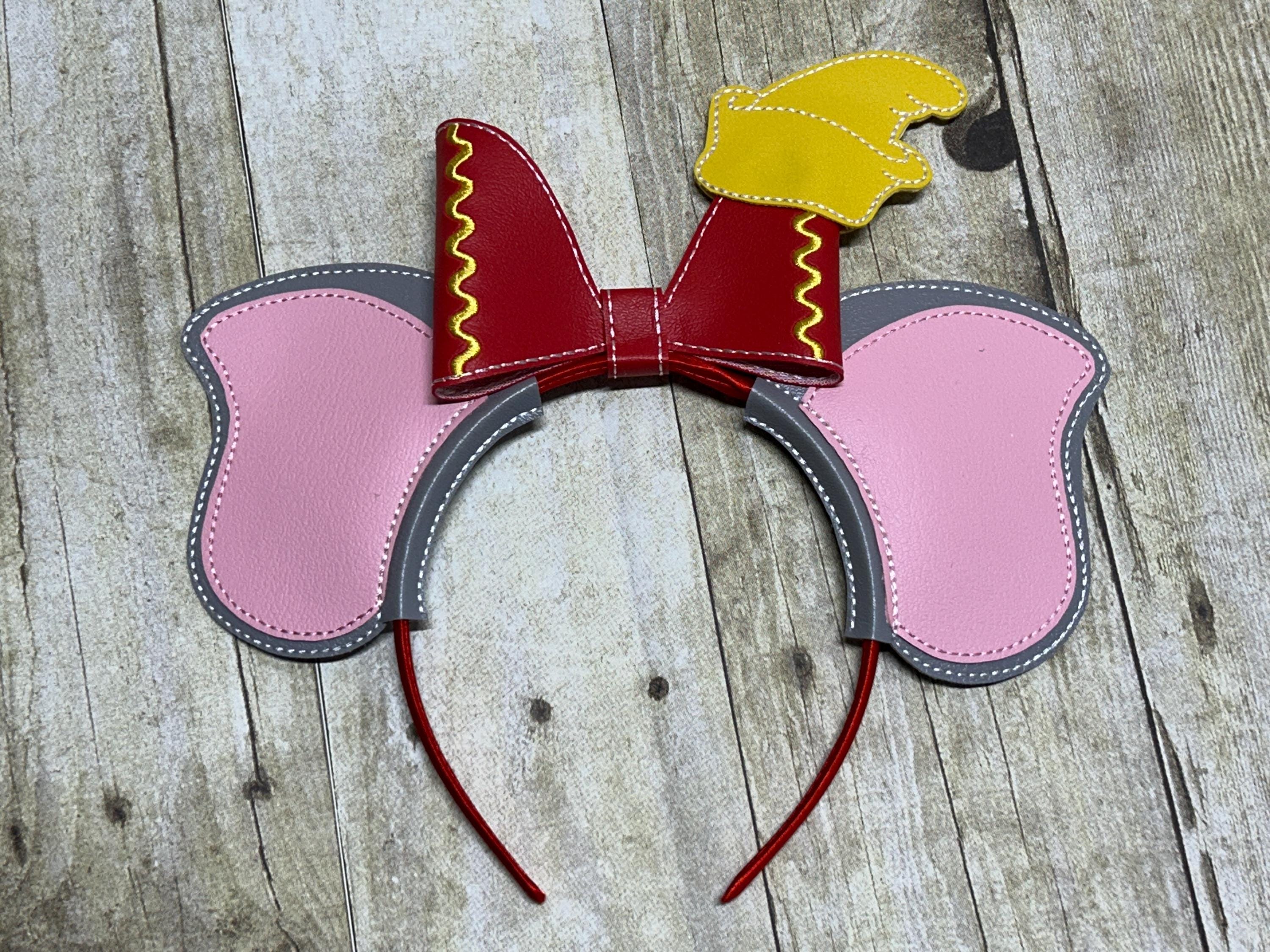 Diadema con orejas de ratón elefante bordadas - Etsy España