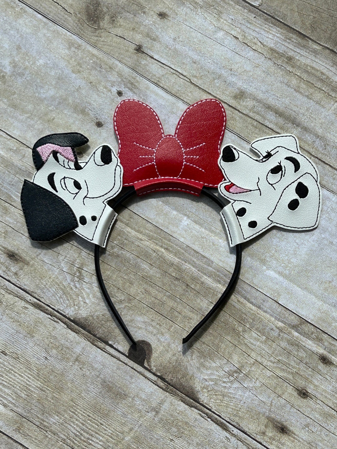Mom & Dad Dalmation Mouse Ears Headband Embroidered - Etsy