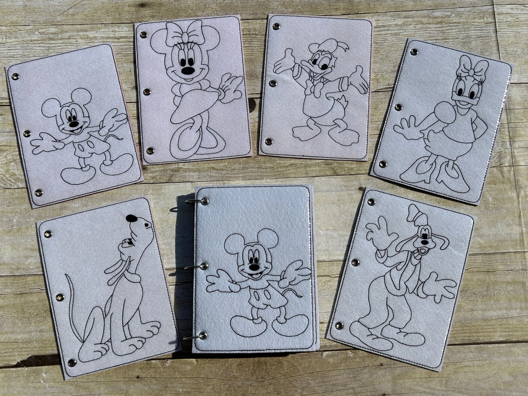 6 Mouse Friends Reusable Coloring Pages, Busy Book, Quiet Book, Dry ...