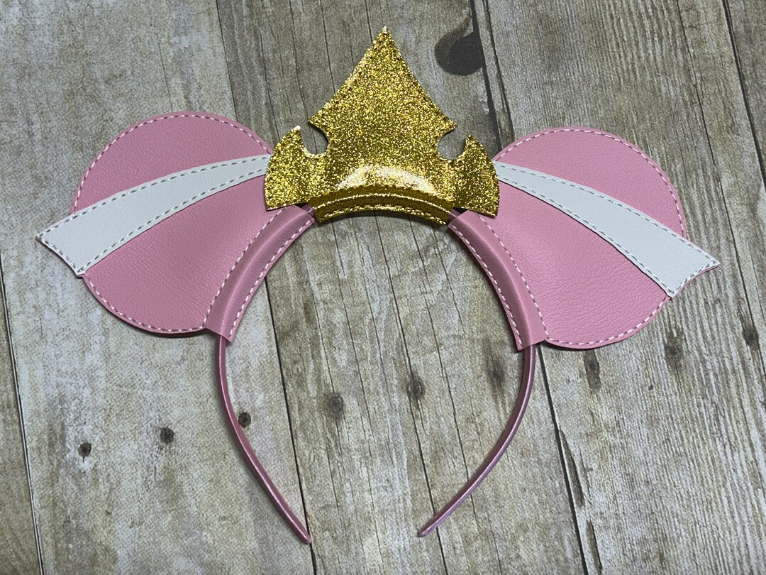 Pink Princess Dress Mouse Ears Headband Embroidered - Etsy