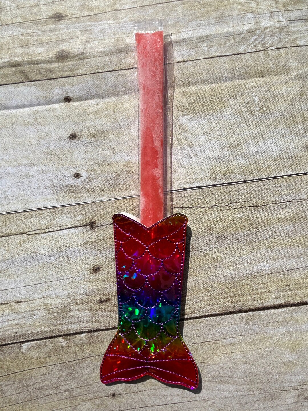 Rainbow Mermaid Tail Ice, Freeze Pop, Yogurt Tube Holderkeeps Hand From ...