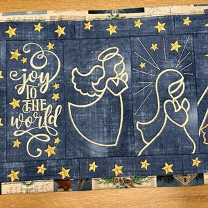 Nativity Table Runner, 33" X 11 13/4" Machine Embroidered, Handmade - Etsy