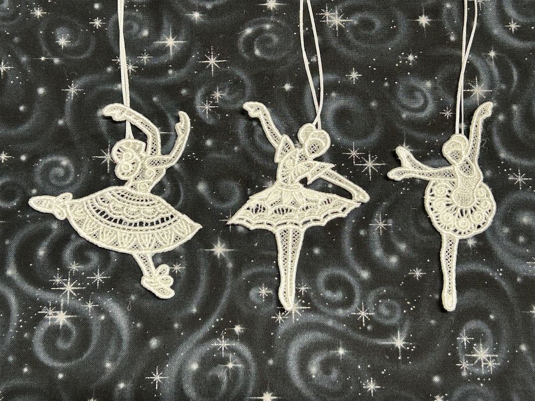 Embroidered FSL Free Standing Lace White Ballerina Ornament 3 Styles - Etsy