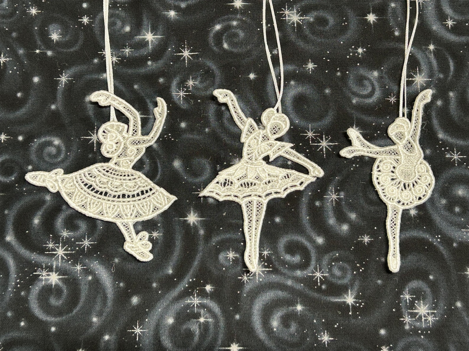 Embroidered FSL Free Standing Lace White Ballerina Ornament 3 Styles - Etsy
