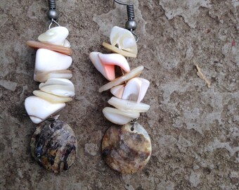 Seashell earrings | Etsy