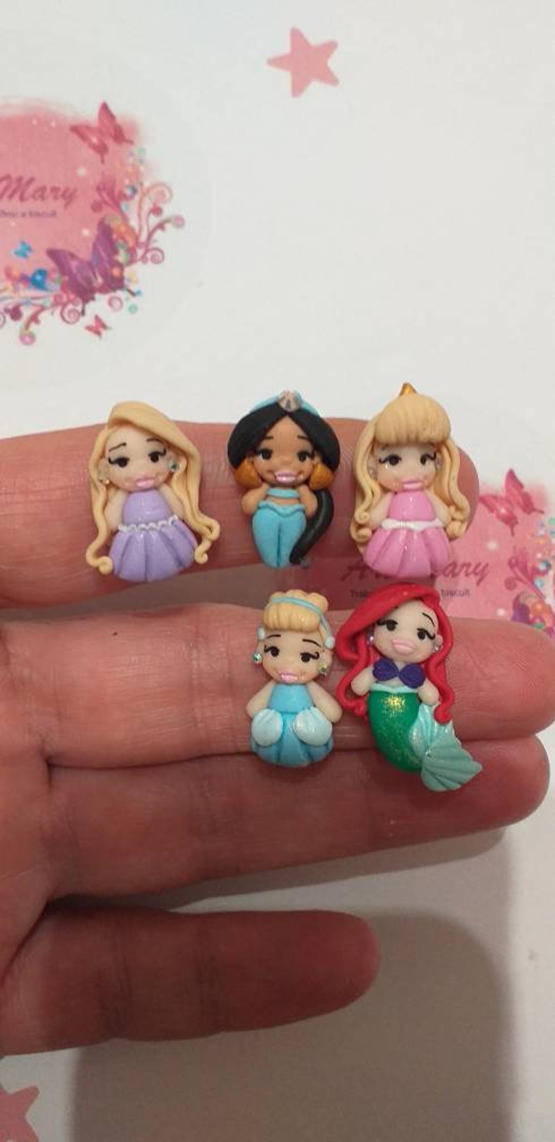 Pack of 5 Princesses Polymer Clay, Fimo - Etsy