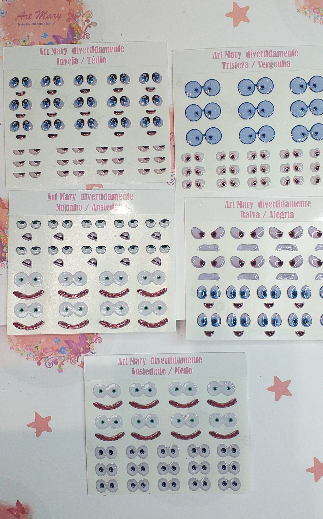 Set of Resin Eye Cards - Characters From the Movie Inside Out - Etsy