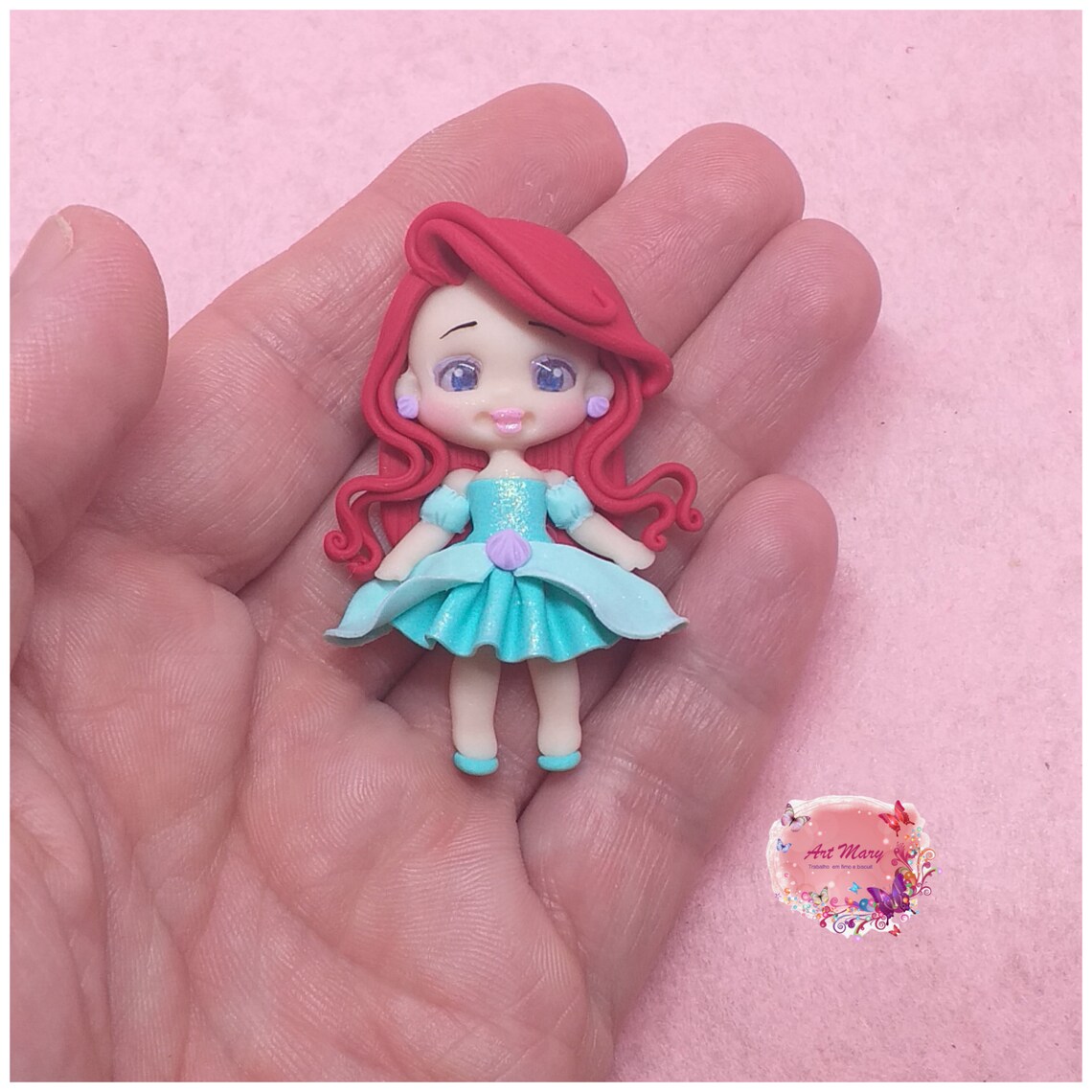 Polymer Clay Little Mermaid Charm, Fimo - Etsy