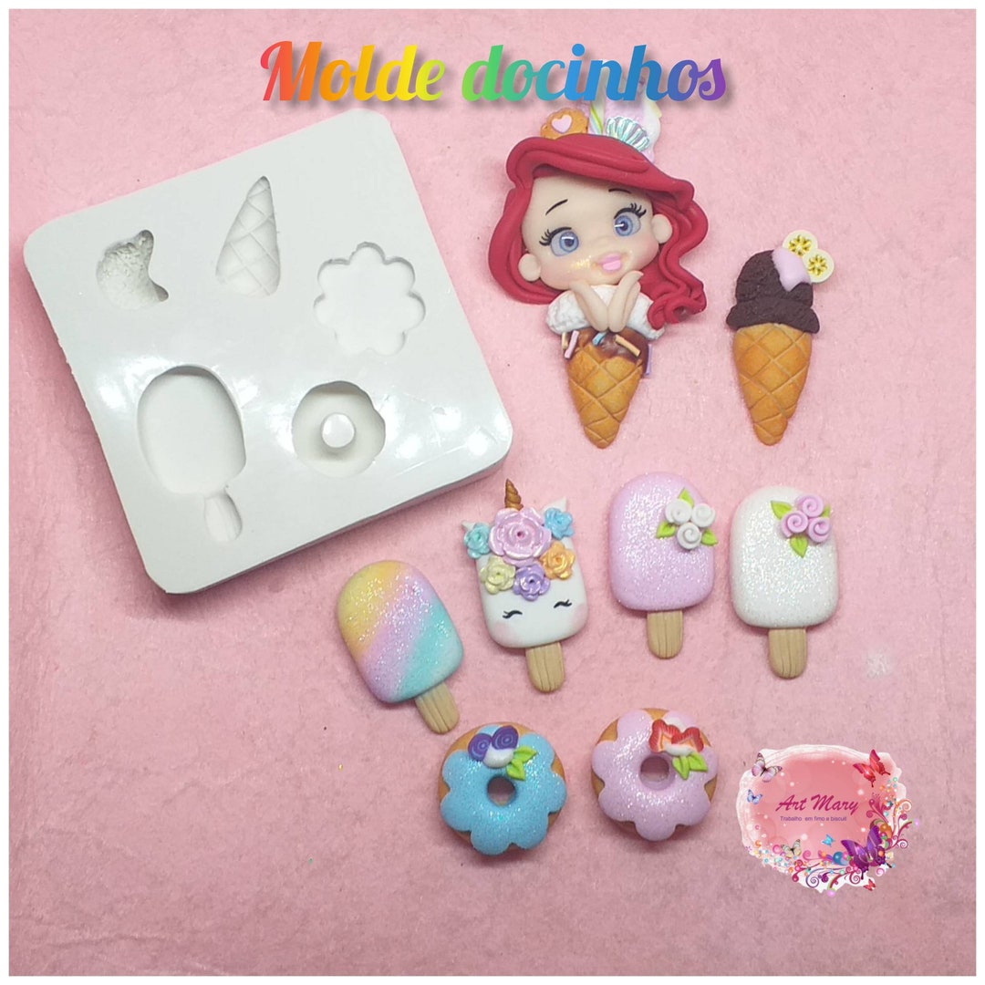 Sweets mold fimo, polymer clay - Etsy Portugal