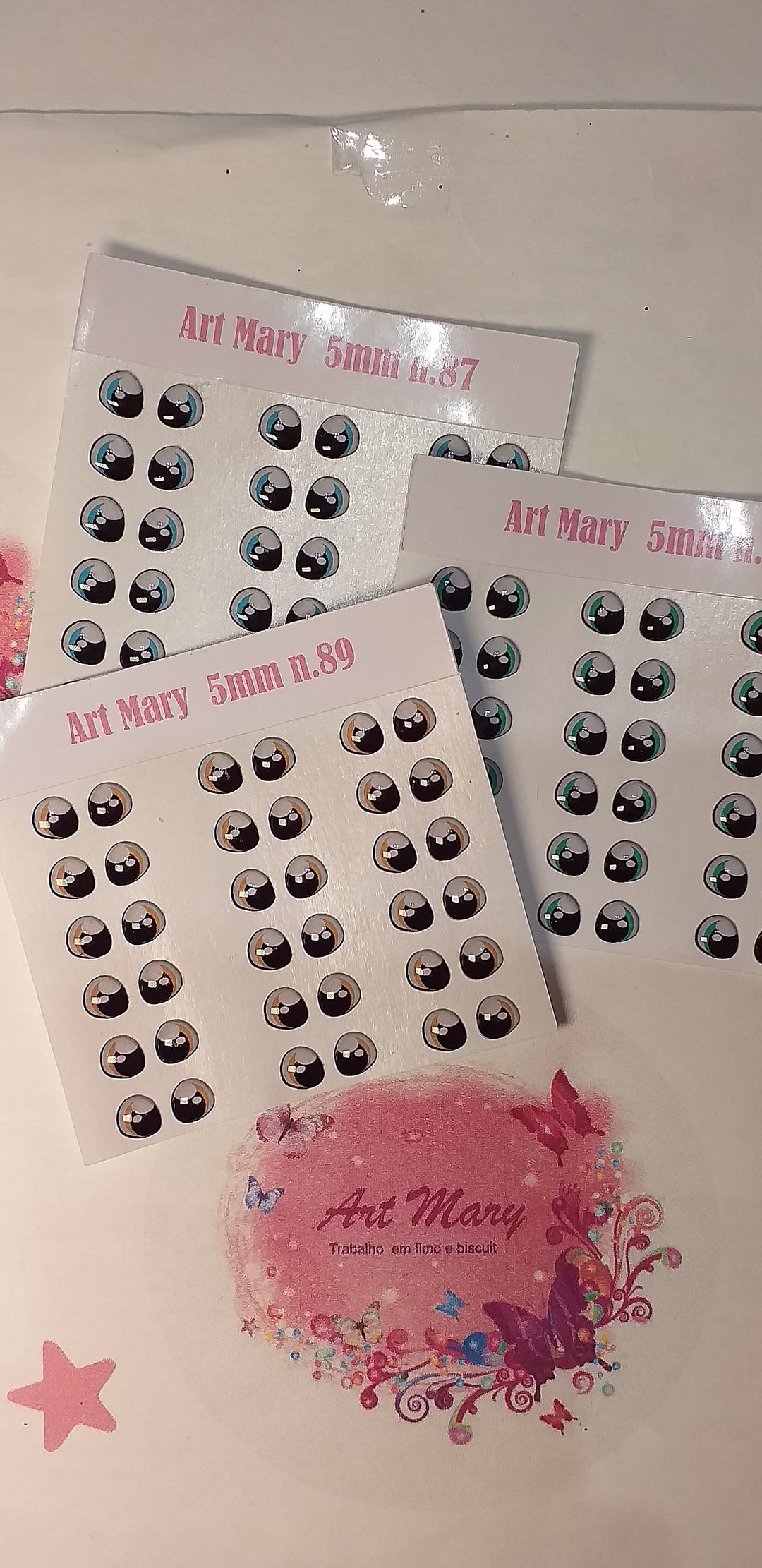 Olhos para fimo, biscoito - Etsy Portugal