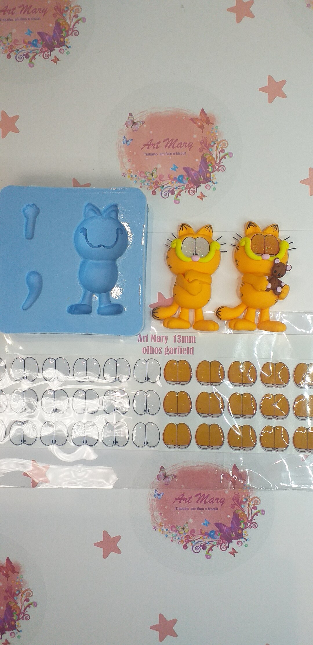 Molde Garfield Para Polymer Clay, Fimo - Etsy