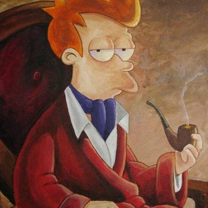 Hand Painted Replica Philip J Fry Portrait From Futurama - Etsy UK
