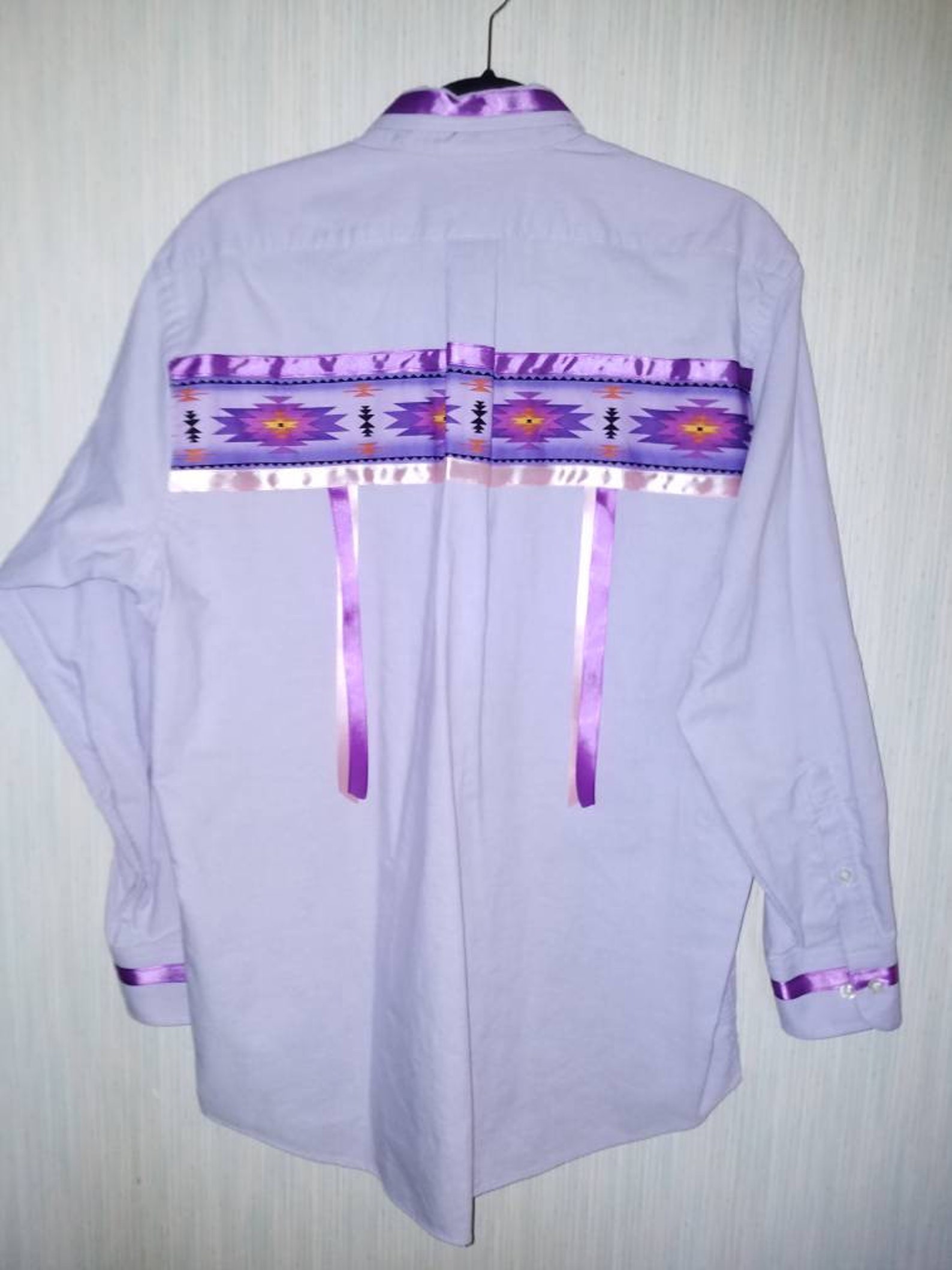16 medium Native American inspired Ribbon shirt men's | Etsy