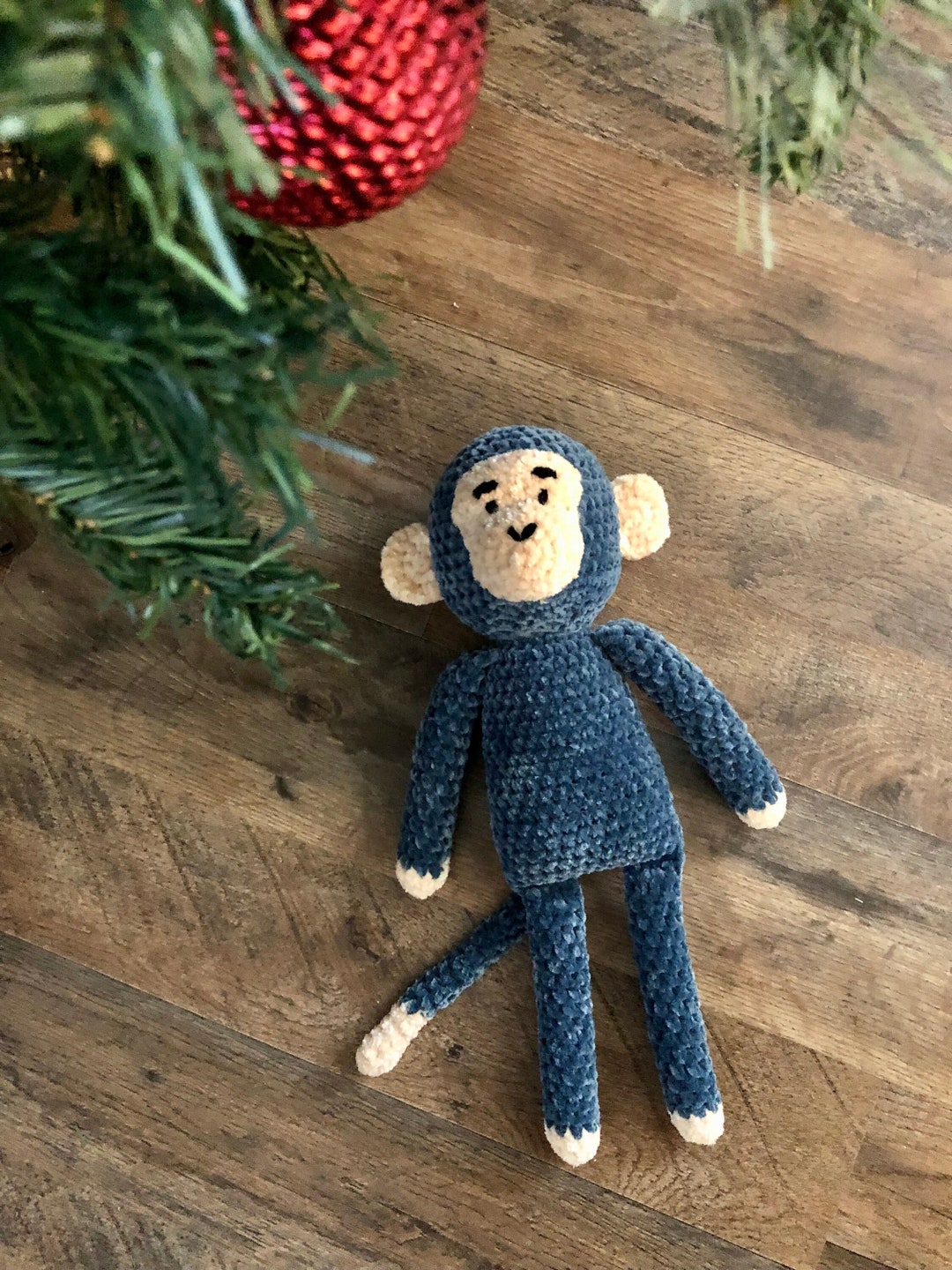 Little Plushy Monkey Friends - Slate Blue - Etsy