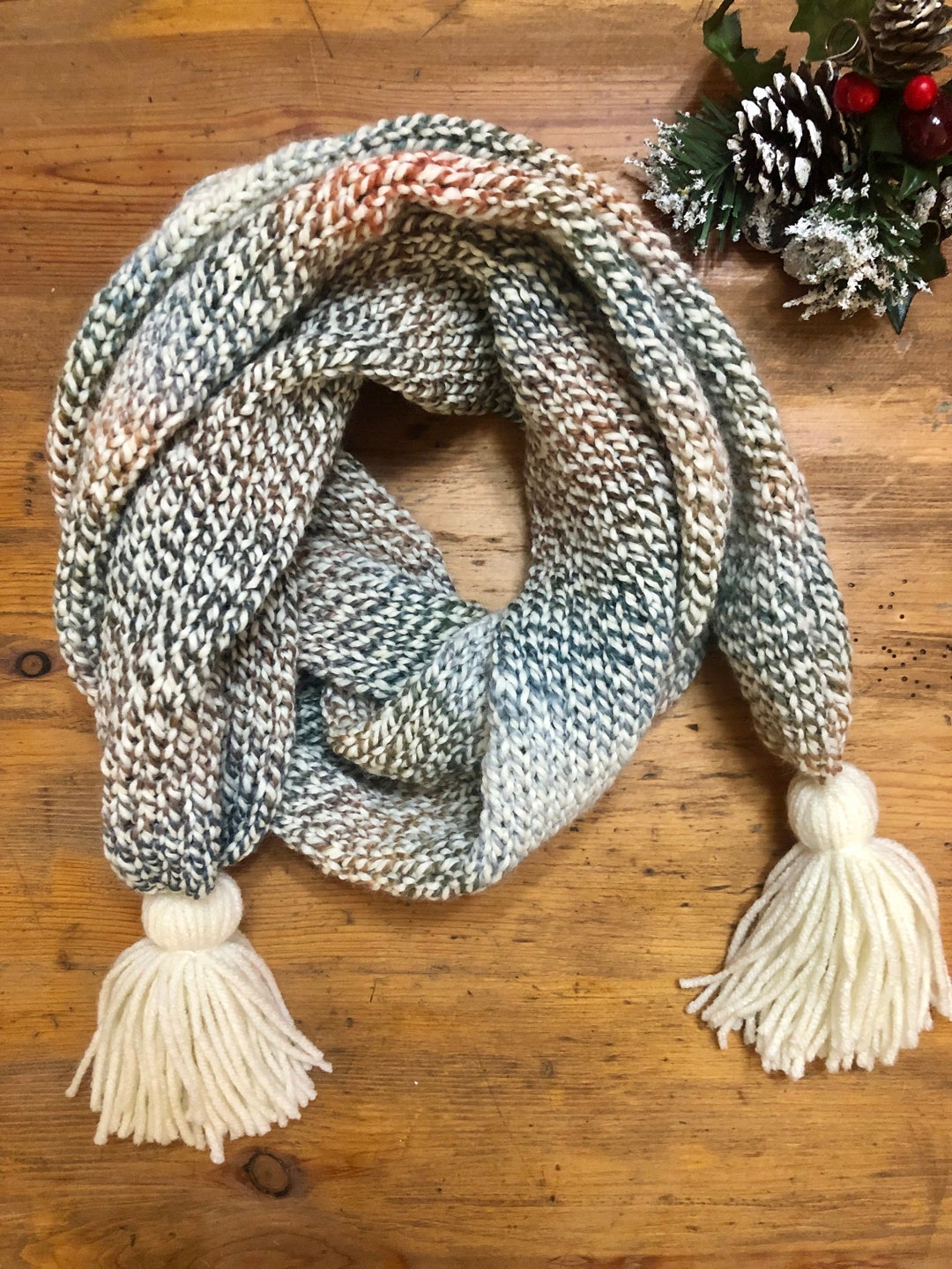 Winter Carnival Long Knitted Scarf - Etsy
