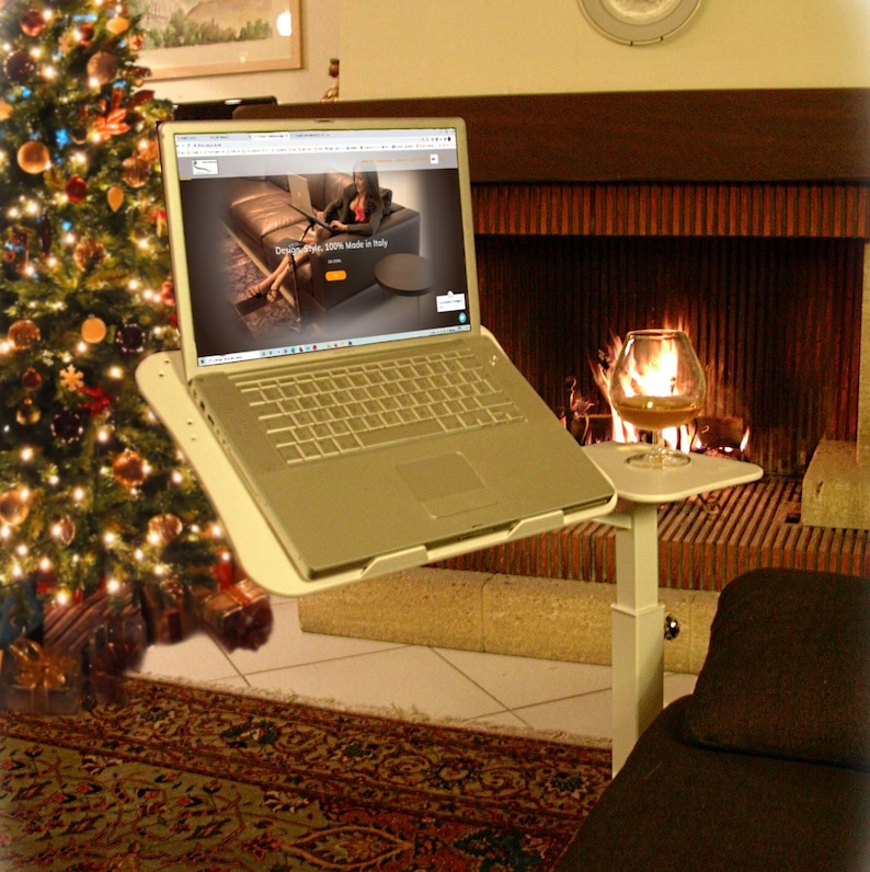 Lounge-book White Ergonomic Laptop Stand for Armchair, Sofa, Bed. 100% ...