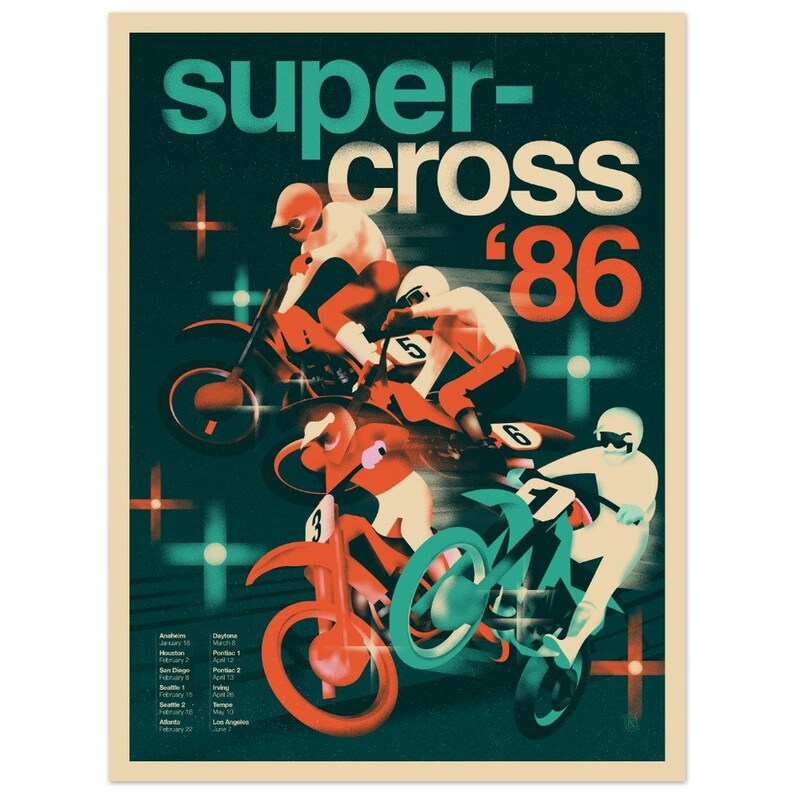 Supercross '86 Poster - Etsy