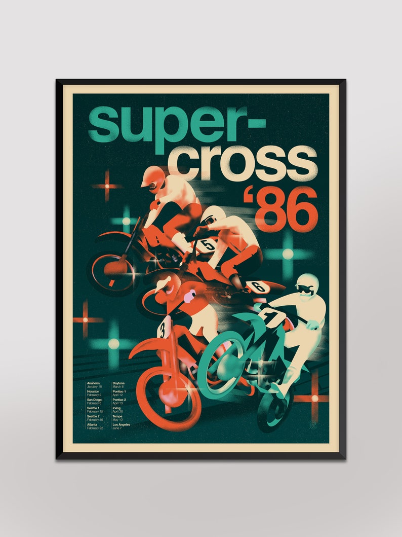 Supercross '86 Poster - Etsy