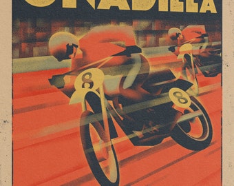 Vintage Motocross Poster | Etsy