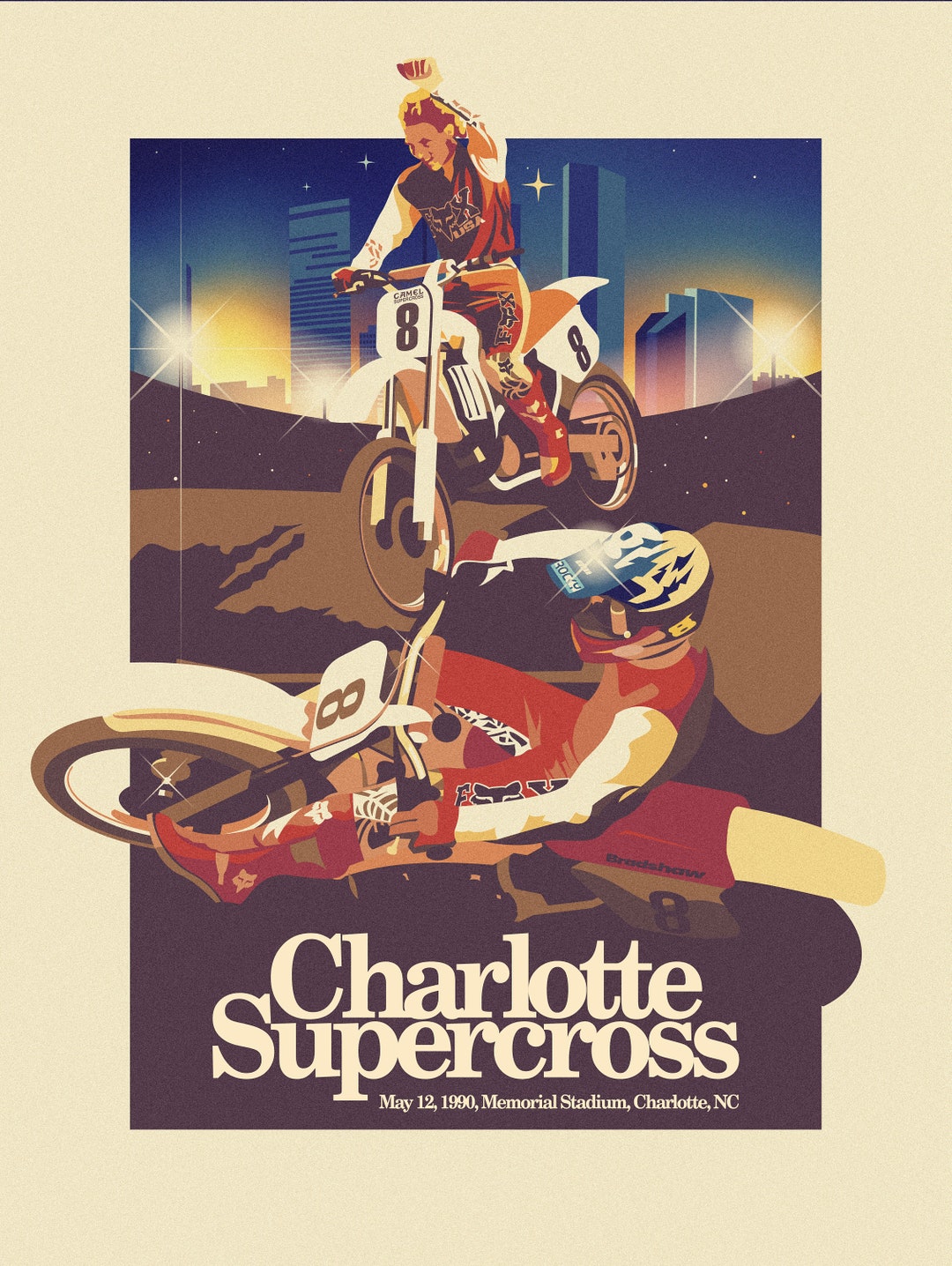 1990 Charlotte Supercross Poster - Etsy