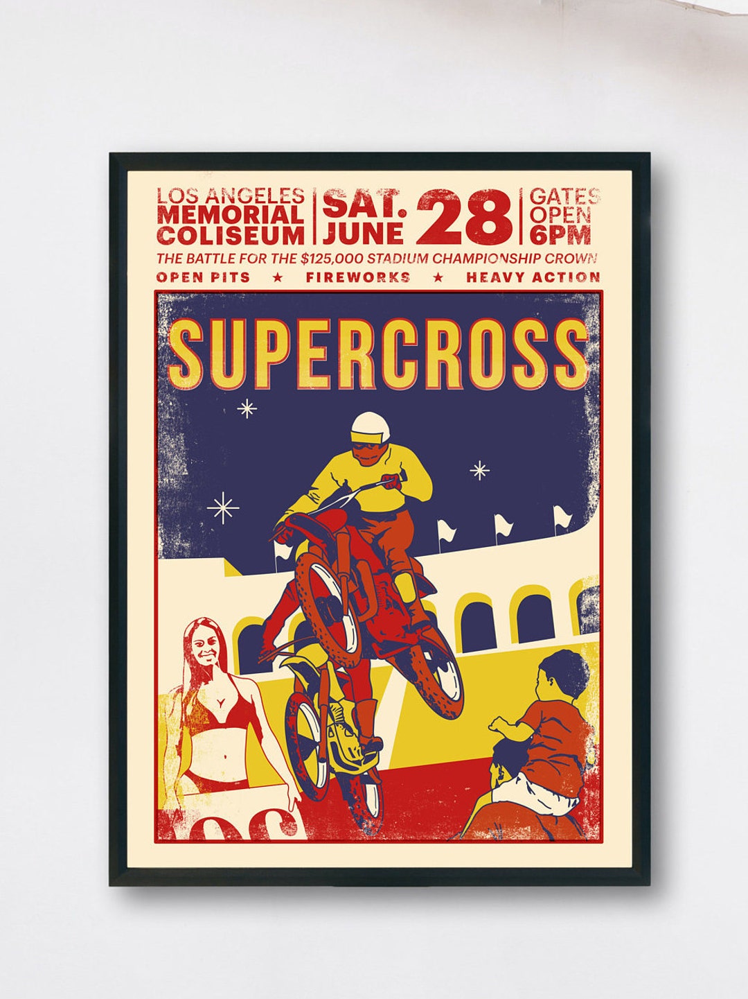 Vintage Supercross Poster - Etsy