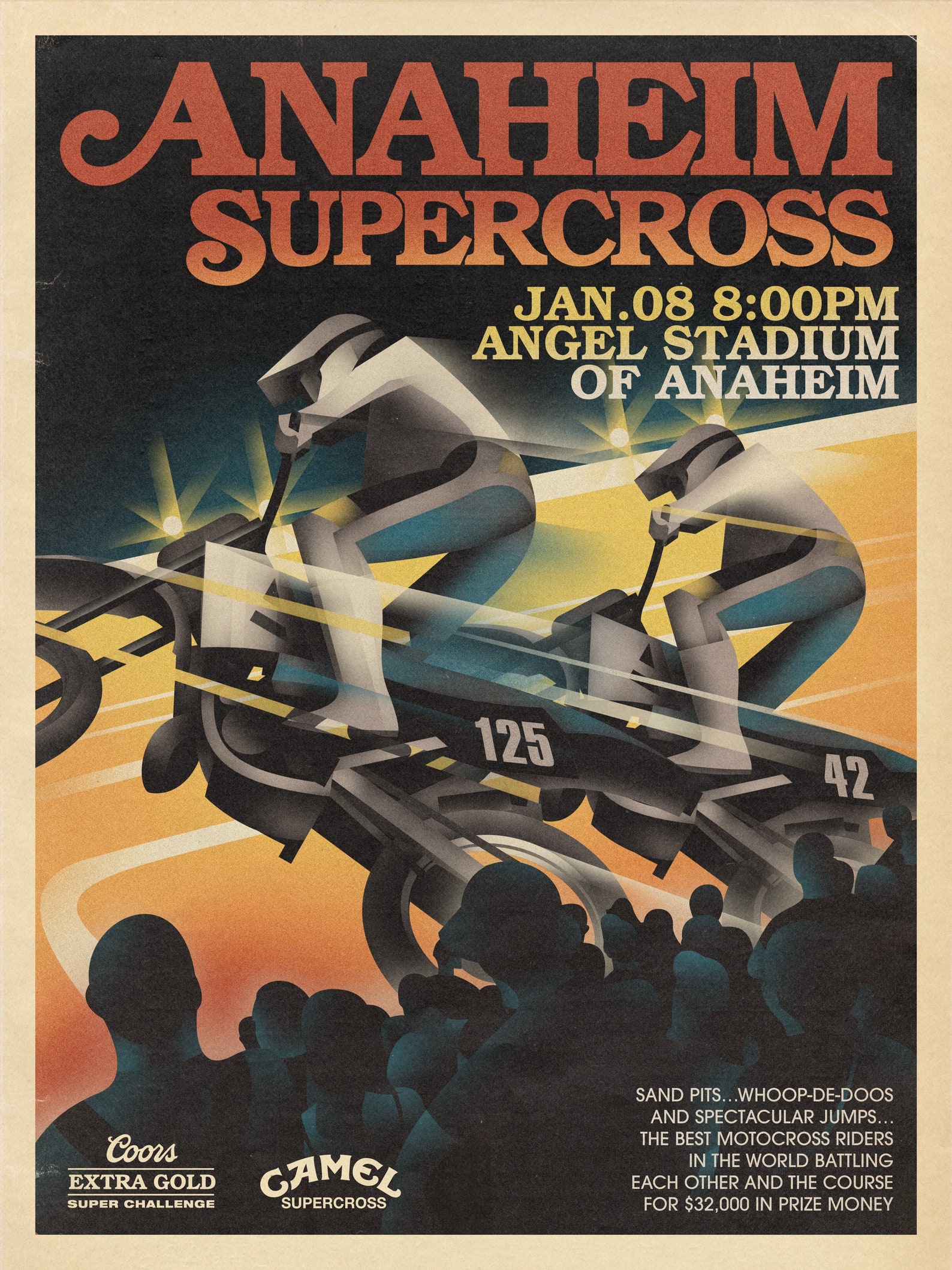 Anaheim Supercross Poster - Etsy