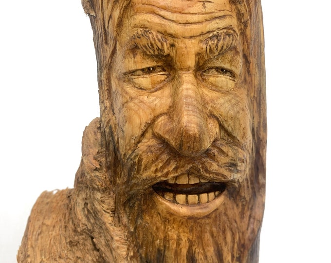 Wood Spirit Wood Carving - JoshCarteArt