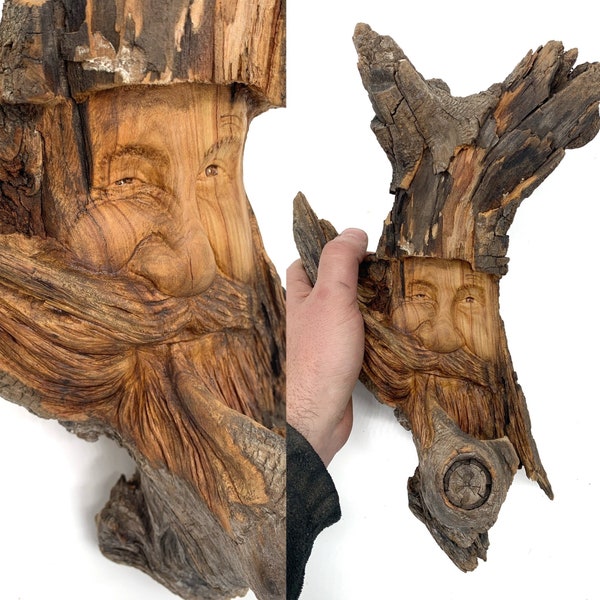 Hand Carved Wizard - Etsy