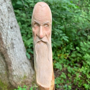 Wizard Walking Stick Hand Carved by Josh Carte Handmade Woodworking ...