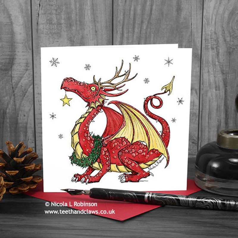 Welsh Christmas Card - Etsy UK