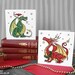 Dragon Christmas Card Welsh Dragon Red Dragon Welsh - Etsy