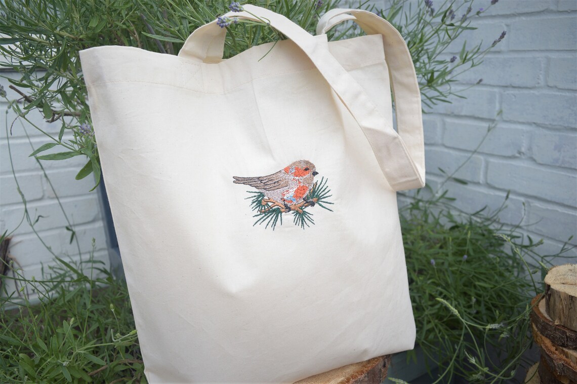 Bird Tote Bag, Personalised Canvas Bag With Wild Animal Gift for a ...