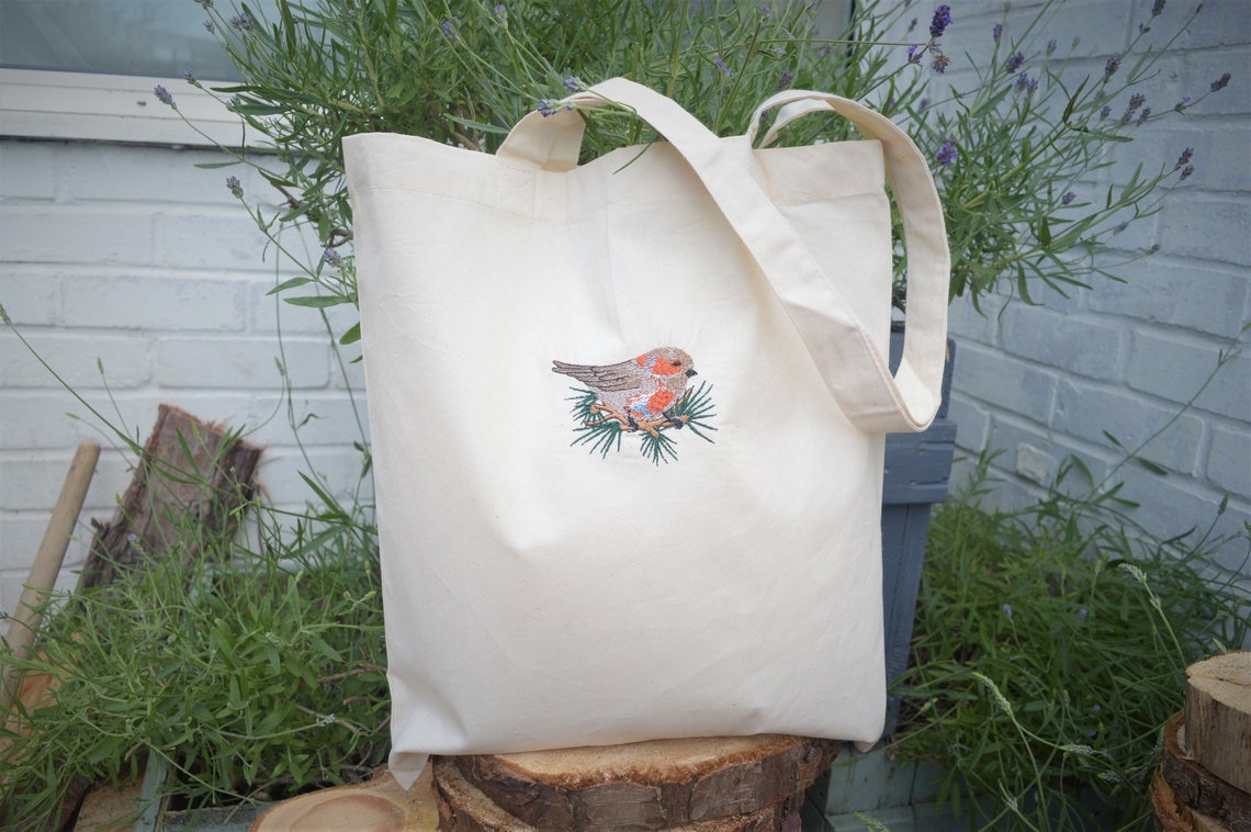 Bird Tote Bag, Personalised Canvas Bag With Wild Animal Gift for a ...