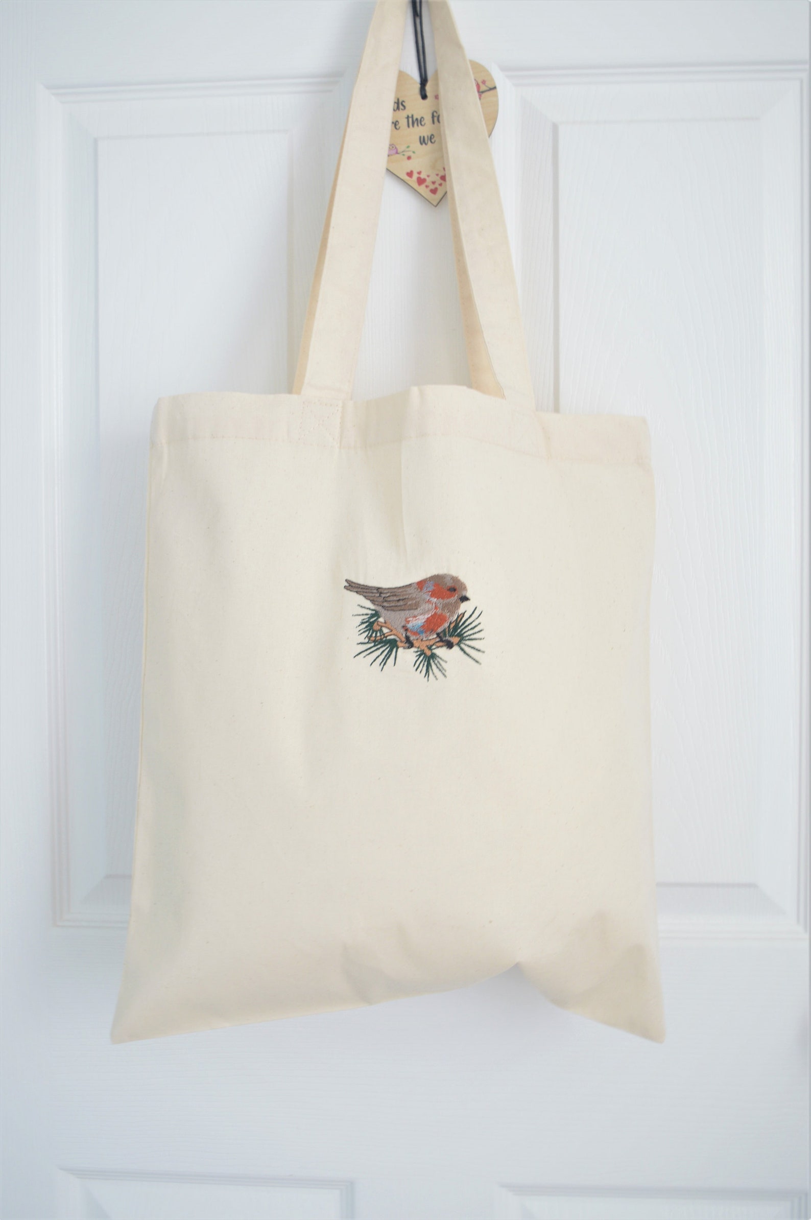 Bird Tote Bag, Personalised Canvas Bag With Wild Animal Gift for a ...