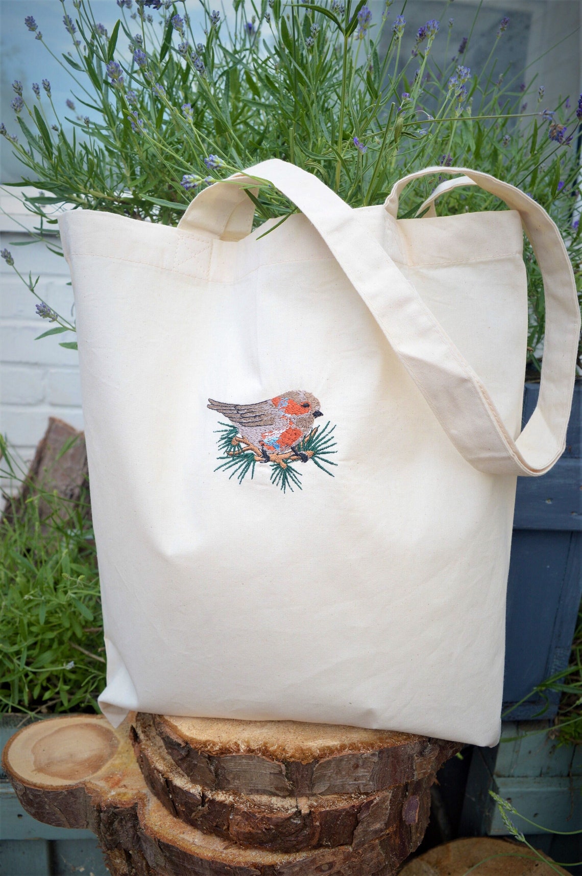 Bird Tote Bag, Personalised Canvas Bag With Wild Animal Gift for a ...